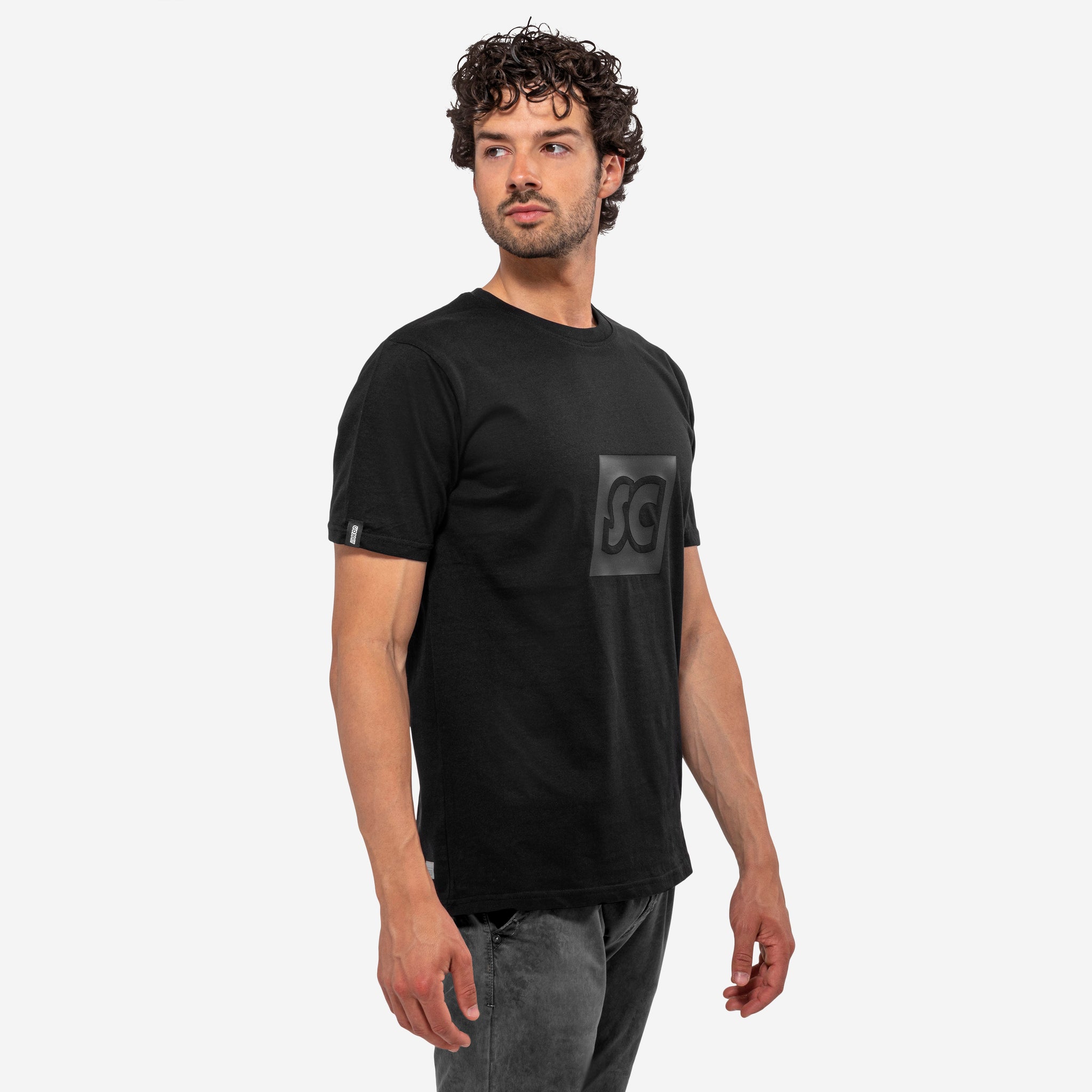 Black SC Monogram Logo T-Shirt | Scicon Sports